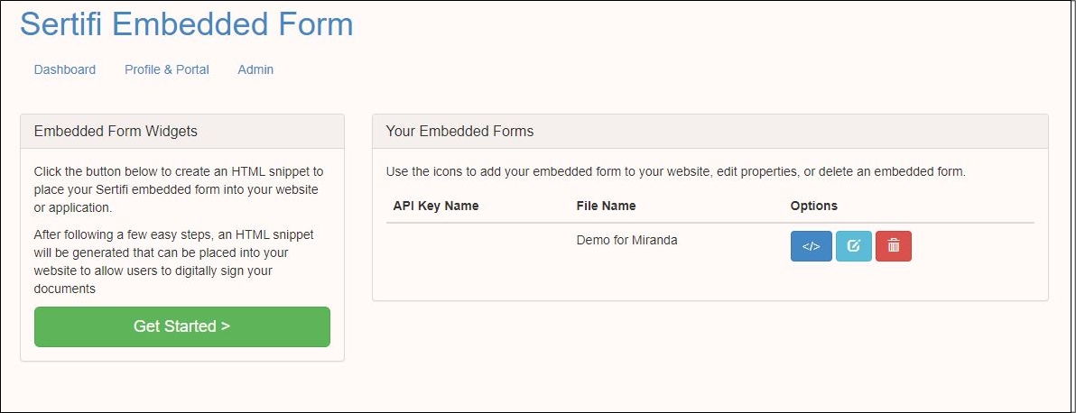 Sertifi Embedded Forms