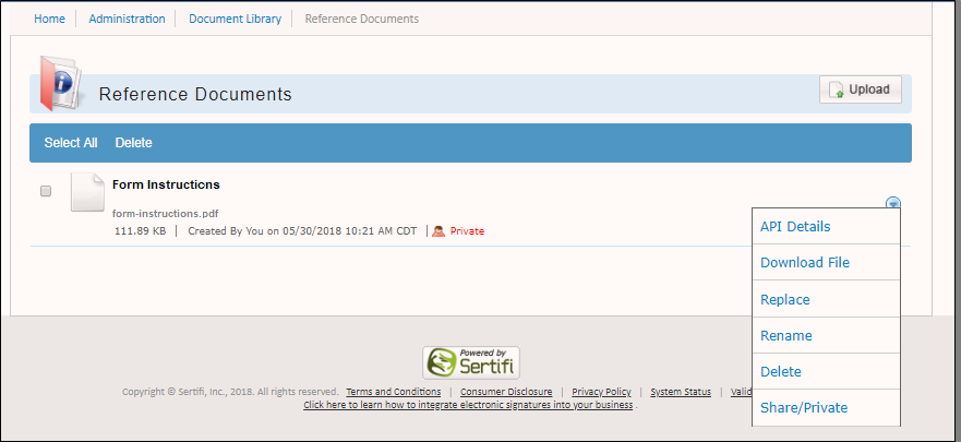 Managing the Document Library